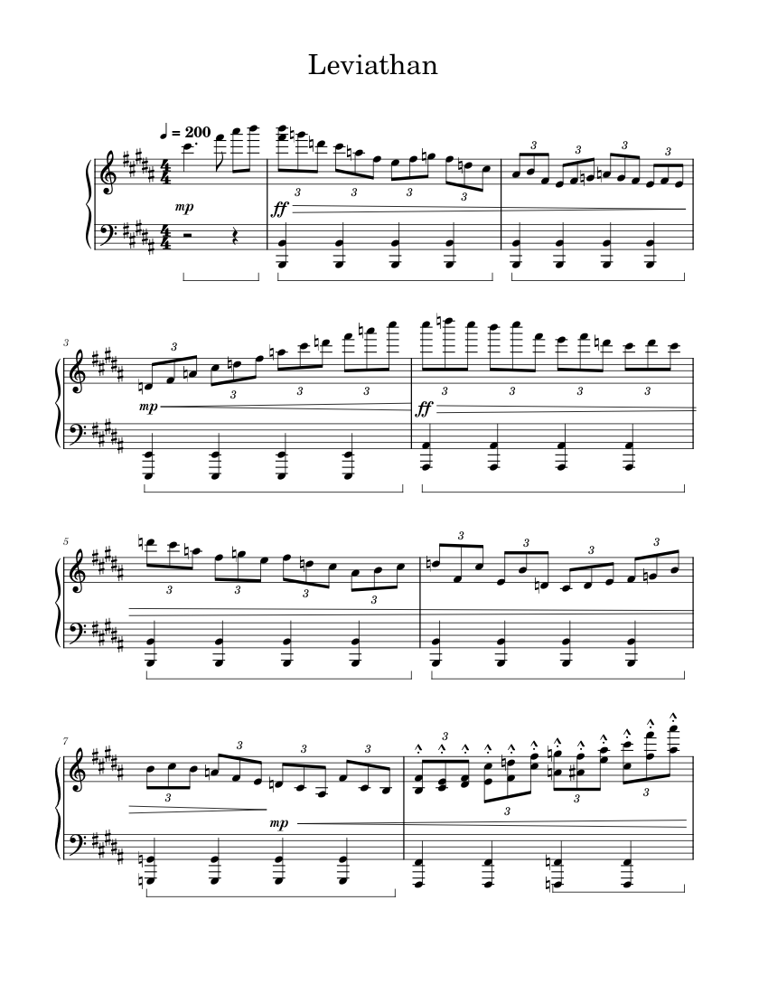 Leviathan – AZALI Sheet music for Piano (Solo) | Musescore.com