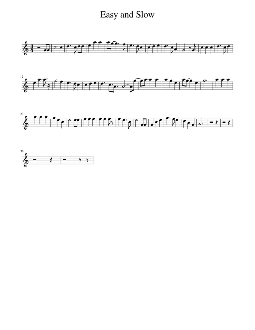 Easy and Slow Sheet Music for Piano (Solo) | MuseScore.com