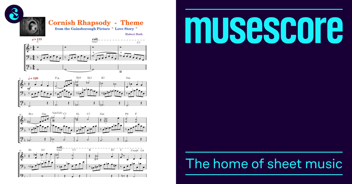 Theme from Cornish Rhapsody - Hubert Bath Sheet Music with Chords for ...