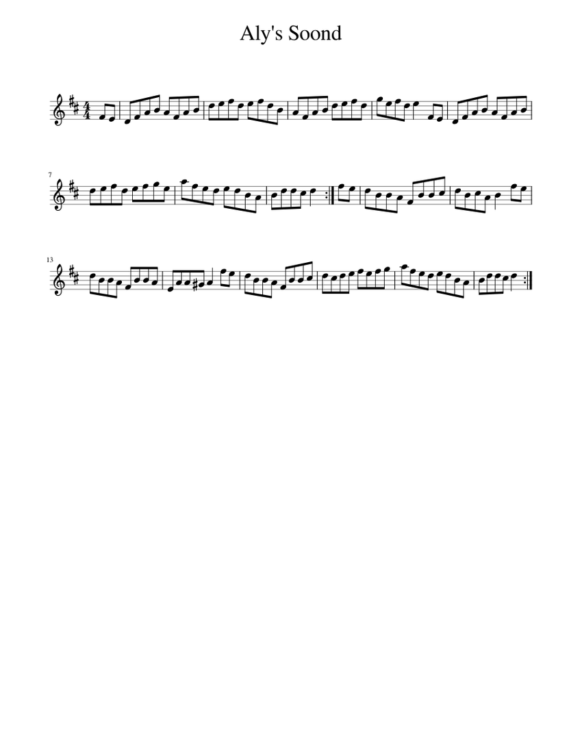 Aly's Soond Sheet music for Piano (Solo) Easy | Musescore.com