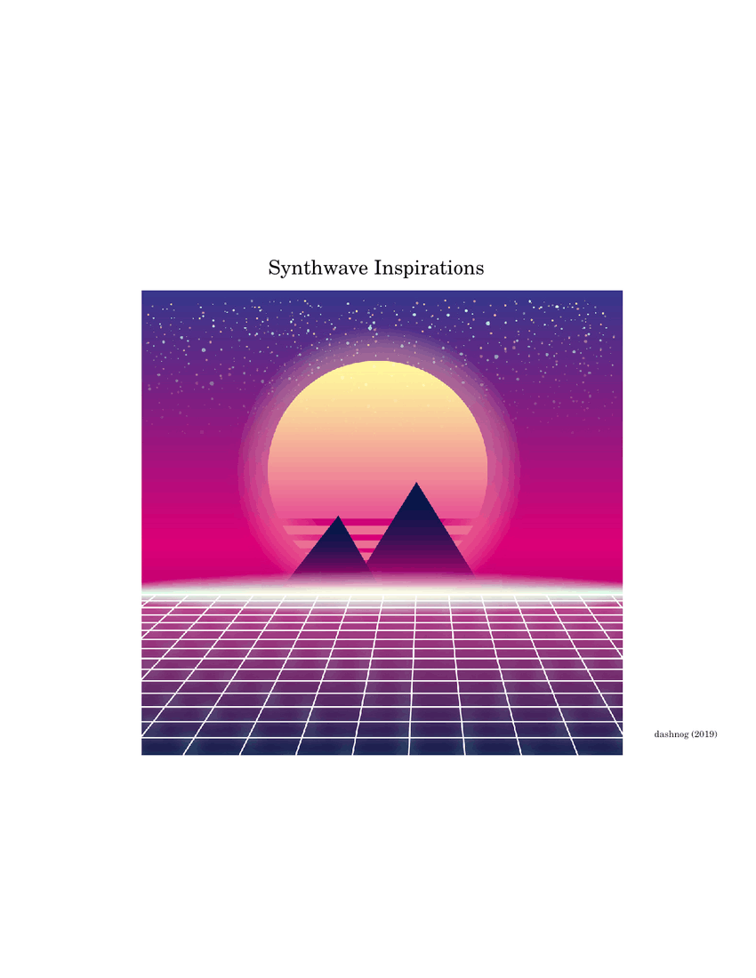 Synthwave Inspirations Sheet Music for Piano, Bass guitar, Drum group ...