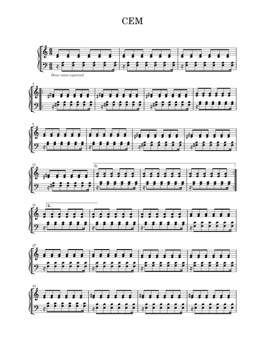 CEM Sheet music for Marimba (Solo) | Musescore.com