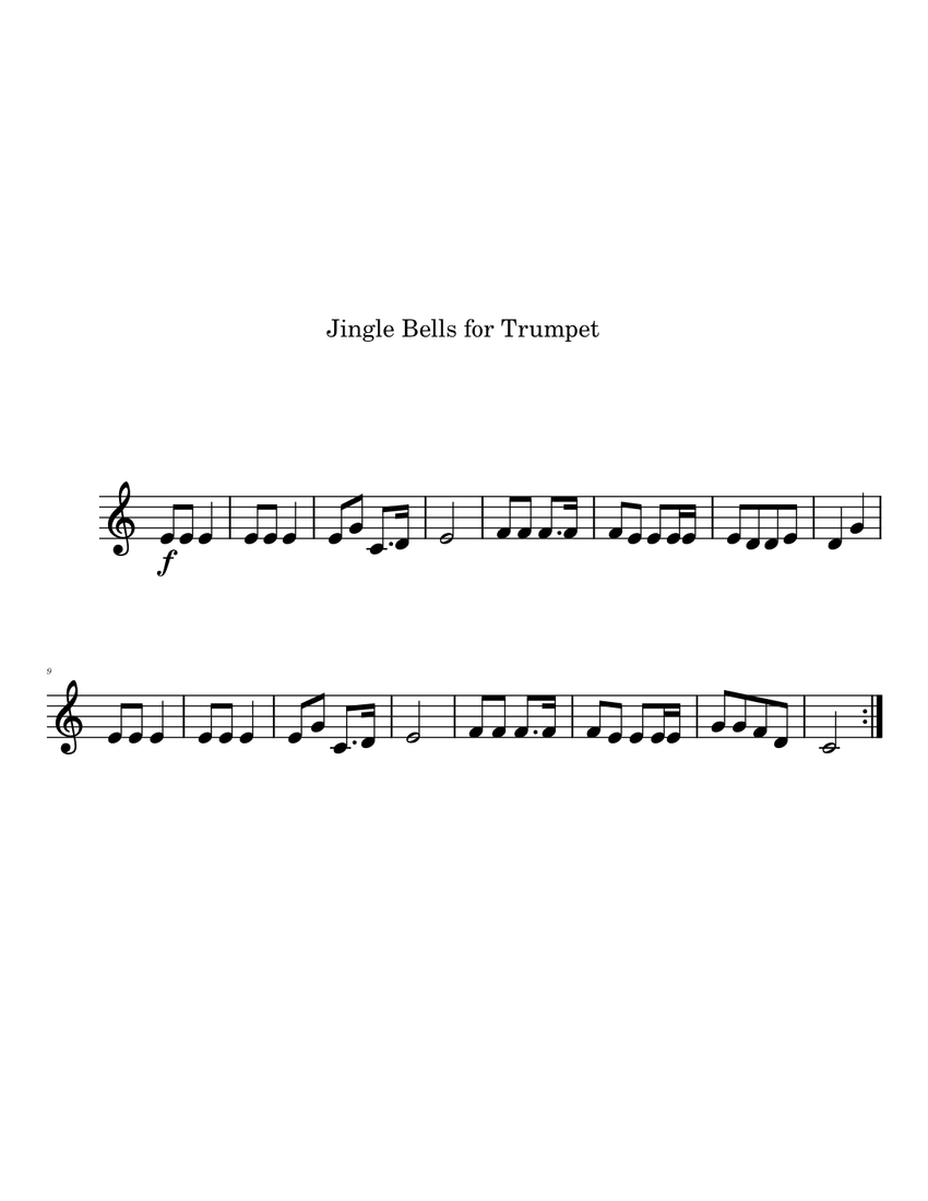 Jingle Bells – James Pierpont Jingle Bells - Trumpet with Backing Sheet ...