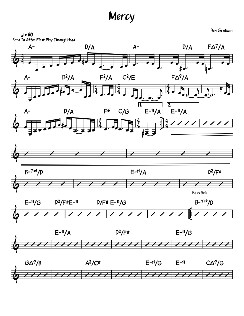 Mercy - piano tutorial