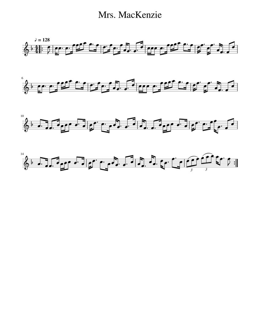 Mrs. MacKenzie Sheet music for Piano (Solo) | Musescore.com