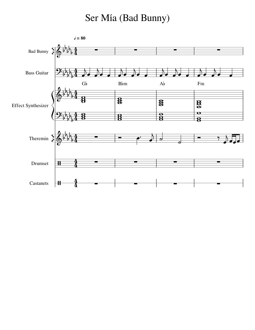 MIA - Bad Bunny, Drake Sheet Music with Chords for Piano, Bass guitar ...