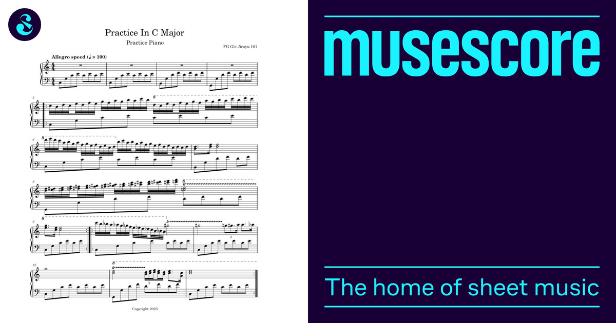 Practice In C Major 3 Sheet Music for Piano (Solo) | MuseScore.com