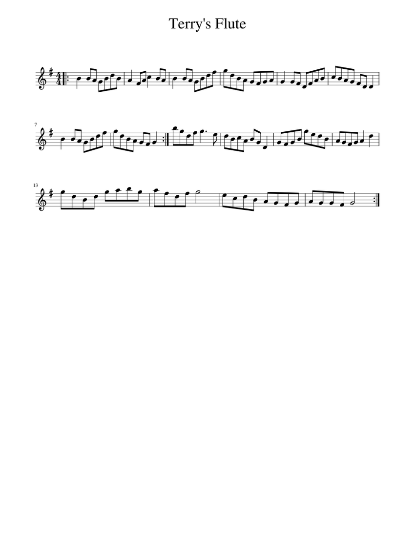 Terry's Flute Sheet music for Piano (Solo) Easy | Musescore.com