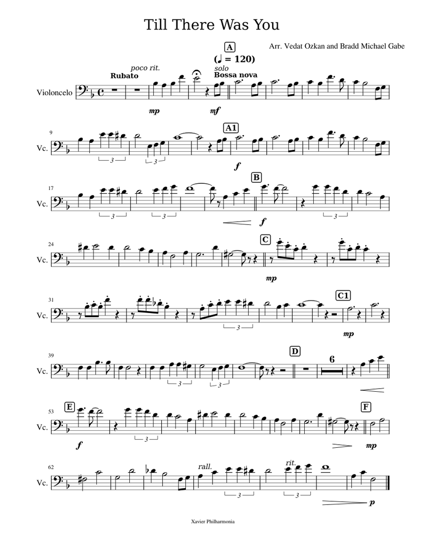Till_There_Was_You_Bossa_Nova_-_Jazz_Combo_Arrangement Sheet music for ...