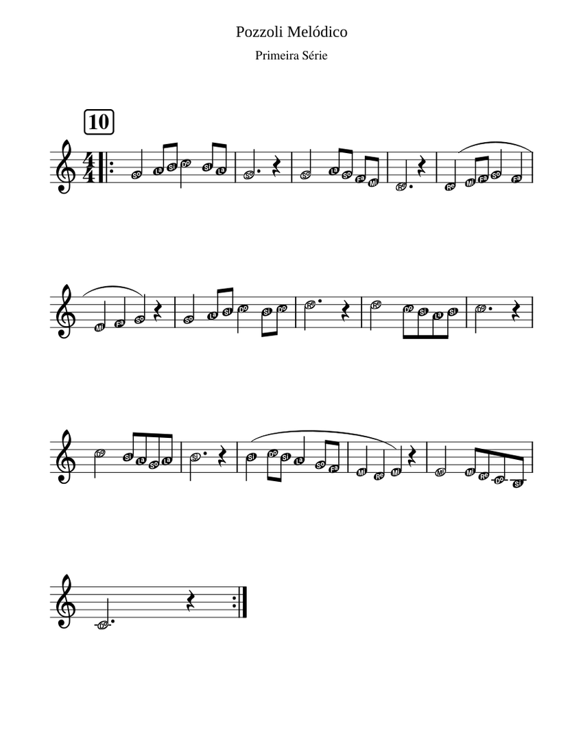 Pozzoli Melódico - Serie 1 - n10 Sheet Music for Piano (Solo) Easy ...