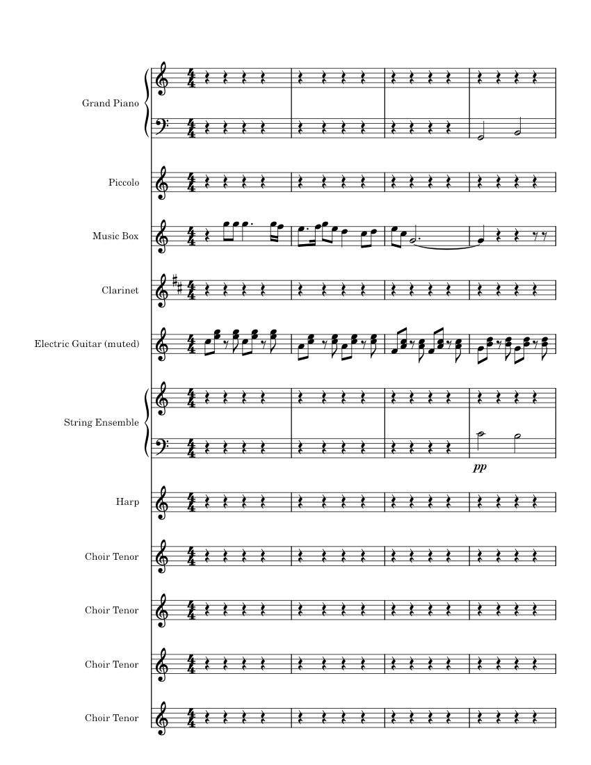 Doki Doki Literature Club DDLC Sheet music for Piano, Vocals, Flute ...