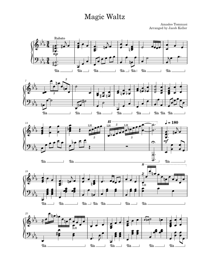 Magic Waltz – Amedeo Tommasi Sheet Music for Piano (Solo) | MuseScore.com