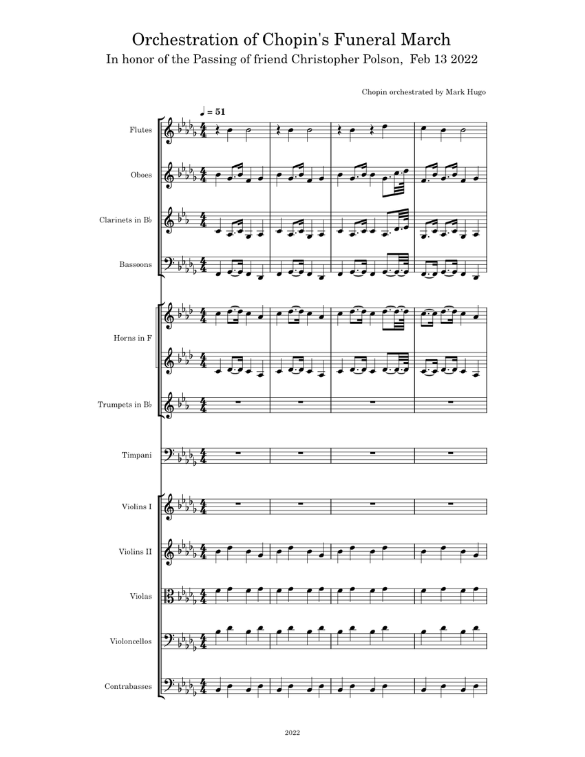 Orchestration of Chopin's Funeral March In Honor Of Christopher Polson ...