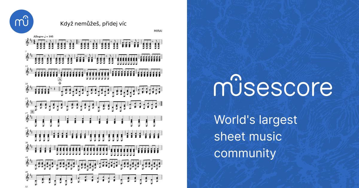 Když nemůžeš, přidej víc - MIRAI Sheet Music for Piano (Solo) Easy ...