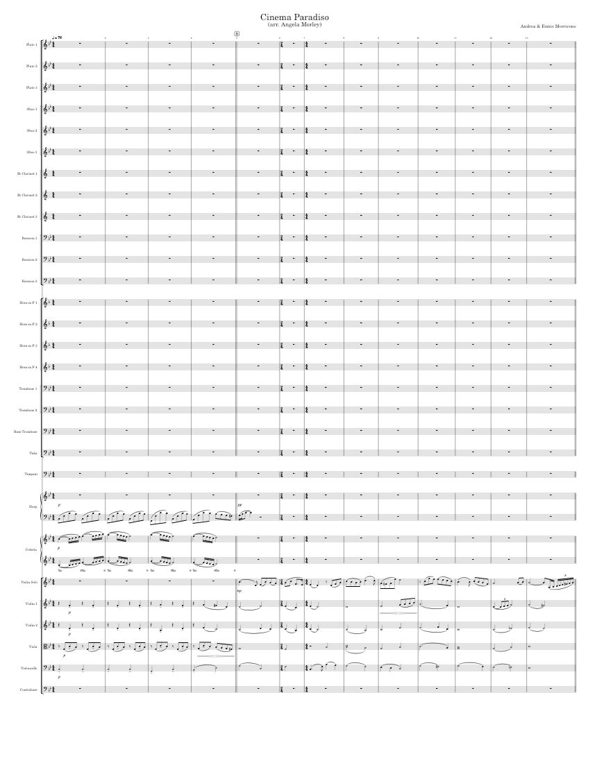 Cinema Paradiso (arr. Angela Morley) Sheet Music for Trombone, Tuba ...