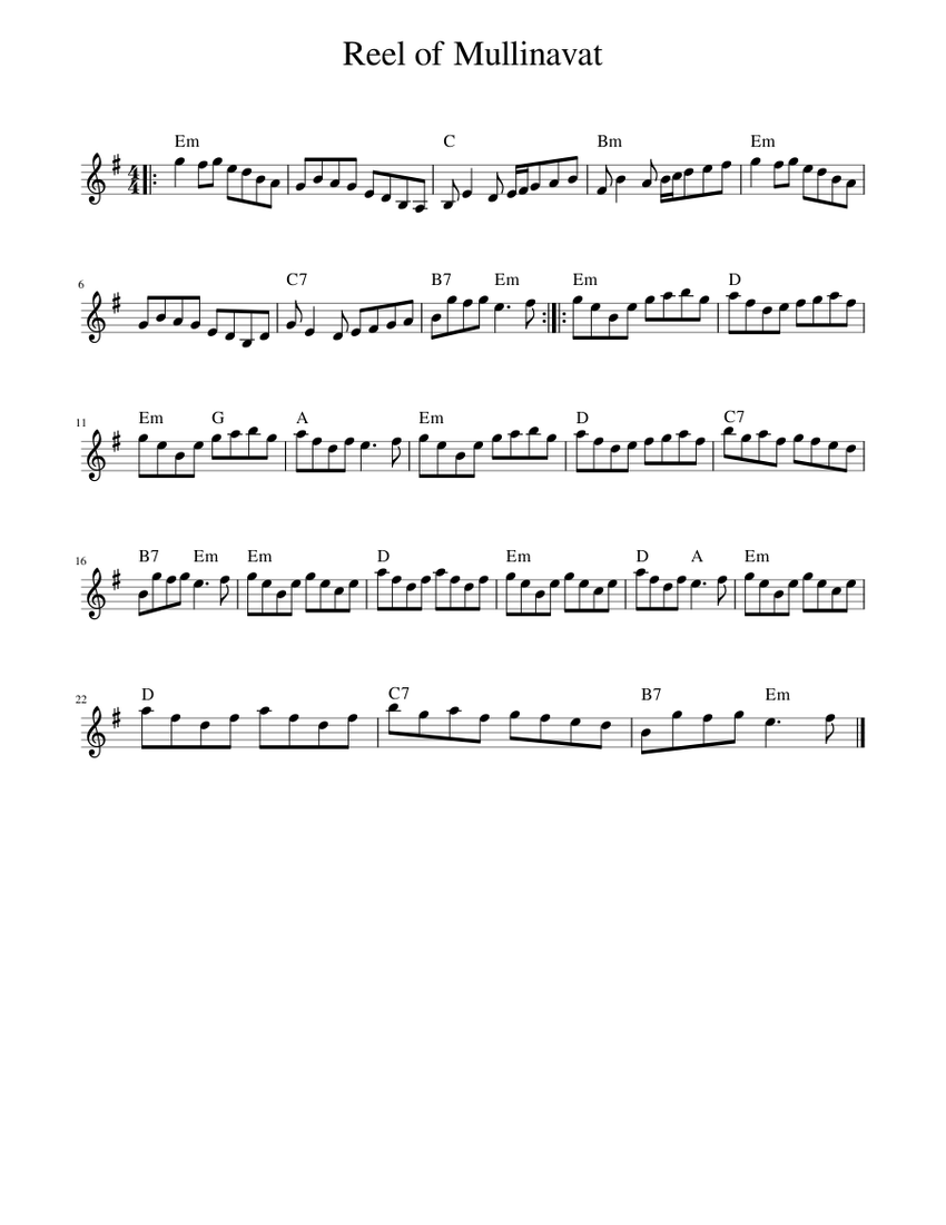 Reel of Mullinavat Sheet music for Piano (Solo) Easy | Musescore.com