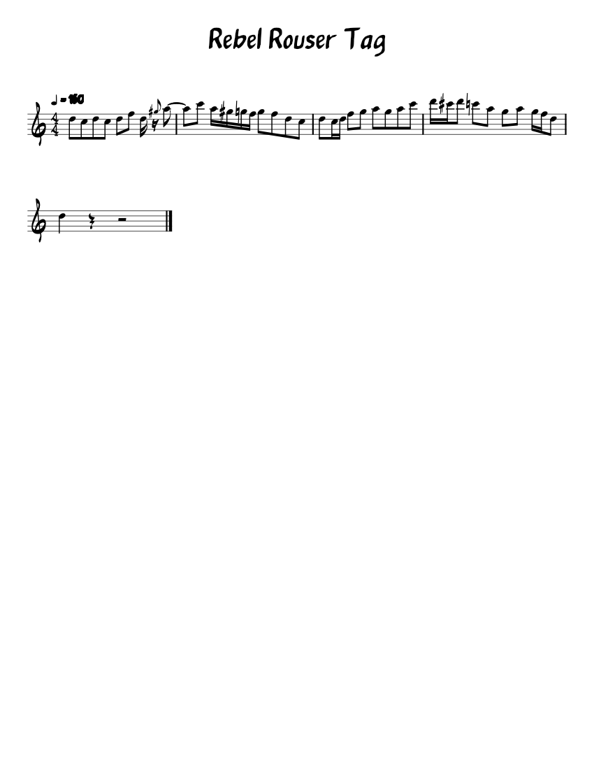 Rebel Rouser Tag Sheet music for Piano (Solo) | Musescore.com