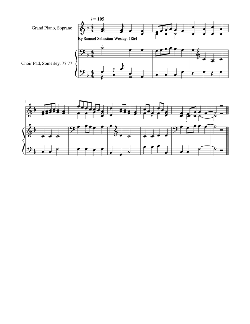 ULM (Wesley) - Samuel Sebastian Wesley Sheet music for Piano ...