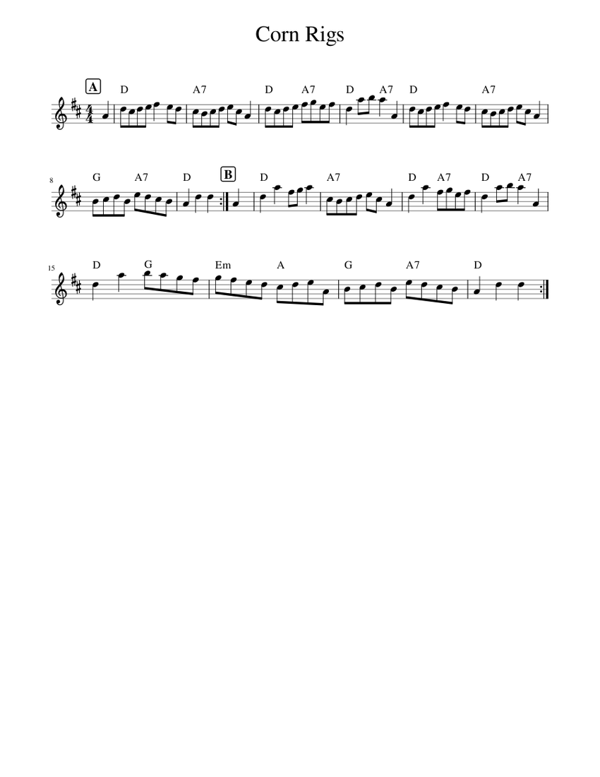 Corn Rigs Sheet music for Piano (Solo) Easy | Musescore.com