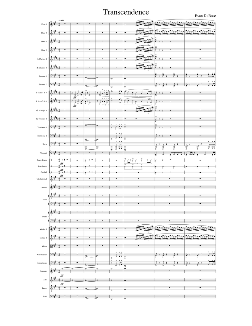 Transcendence Sheet music for Piano, Trombone, Soprano, Alto & more ...