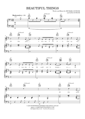 Beautiful Things Sheet Music for Piano (Solo) | MuseScore.com