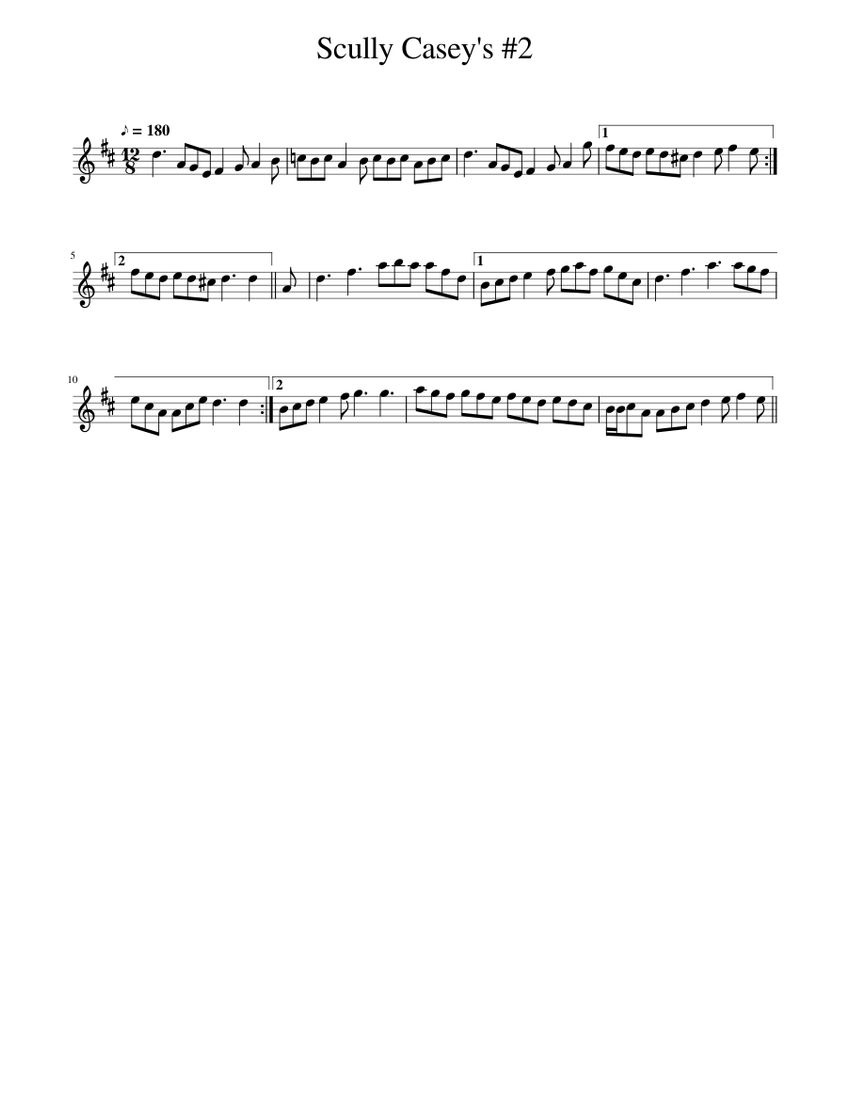 Scully Casey's #2 Sheet music for Piano (Solo) | Musescore.com