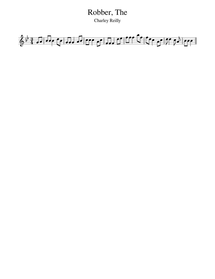 The Robber Sheet music for Piano (Solo) Easy | Musescore.com