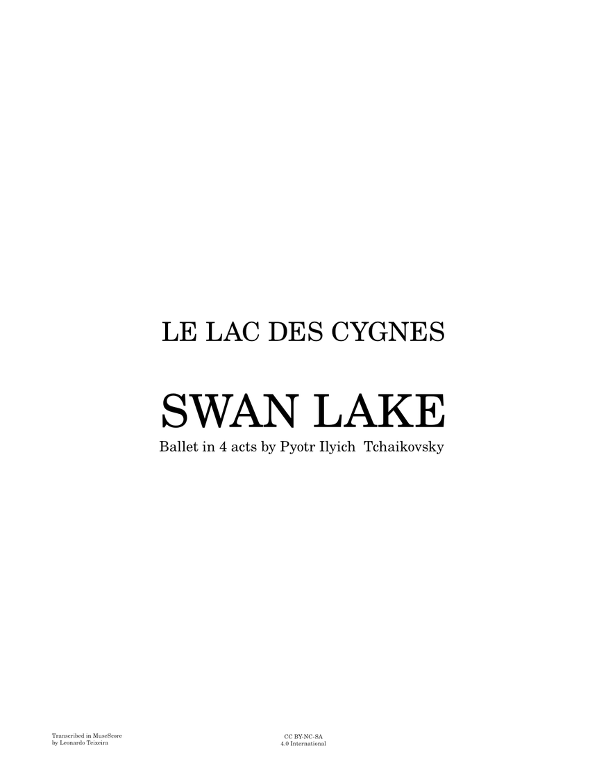Swan Lake - Complete Ballet - Act 1 - 2. Valse Sheet Music for Trombone ...