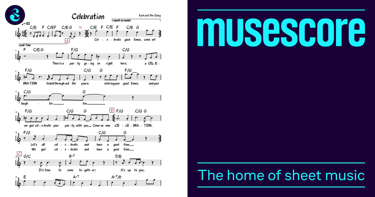 Celebration (Lead sheet with lyrics ) Sheet Music with Chords for Piano ...