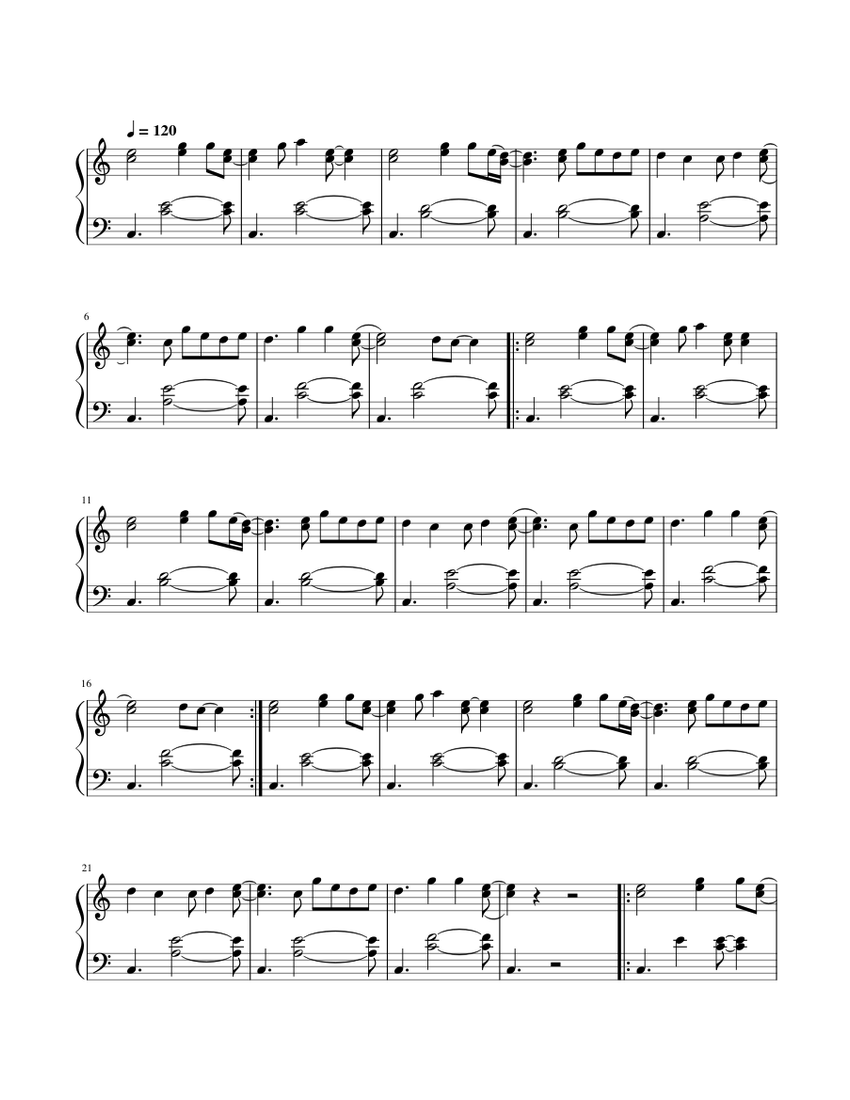 death bed - Powfu Sheet music for Piano (Solo) Easy | Musescore.com