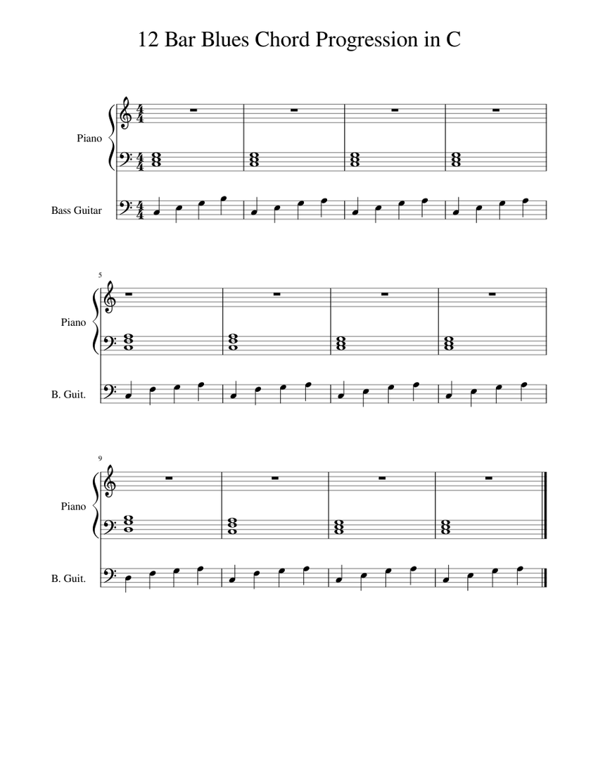 blues chords sequence