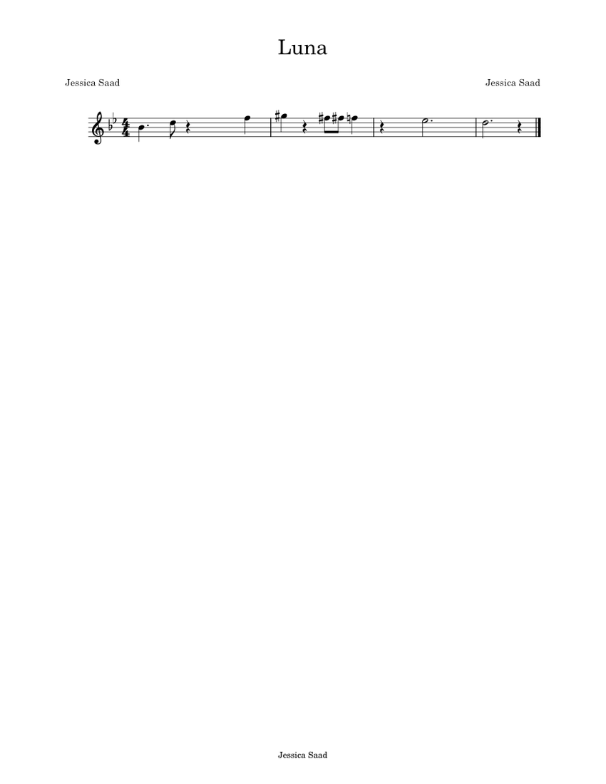 Luna Sheet music for Piano (Solo) Easy | Musescore.com