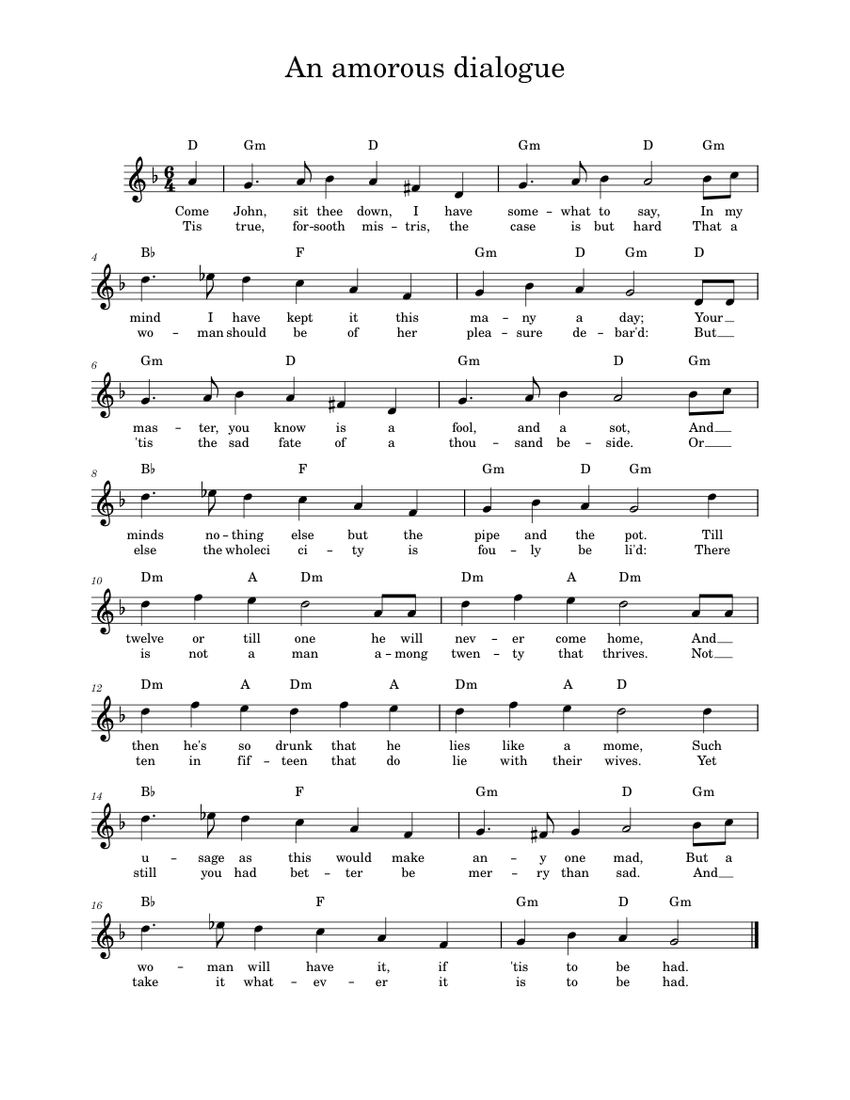 An amorous dialogue Sheet music for Alto (Solo) | Musescore.com
