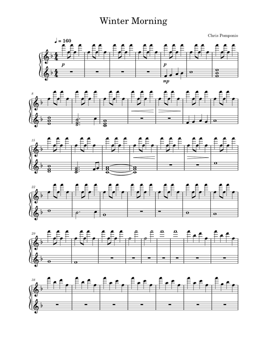 Winter Morning Sheet music for Piano (Solo) Easy | Musescore.com