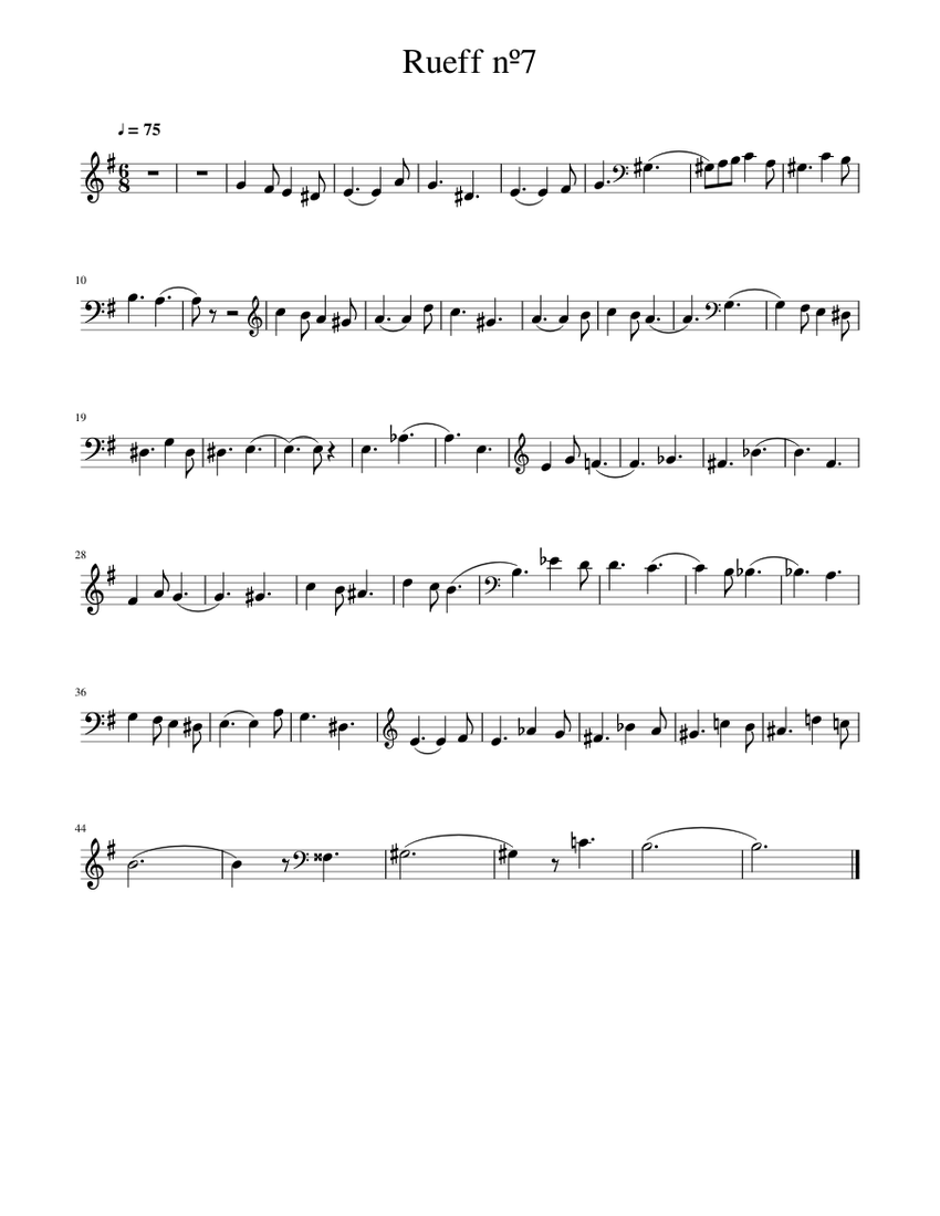 Rueff nº7 Sheet music for Piano (Solo) | Musescore.com