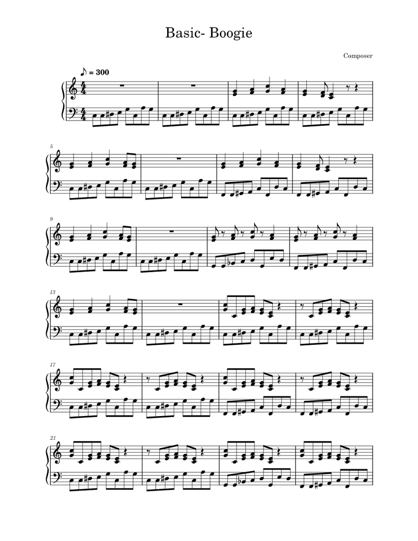 Basic Boogie - piano tutorial