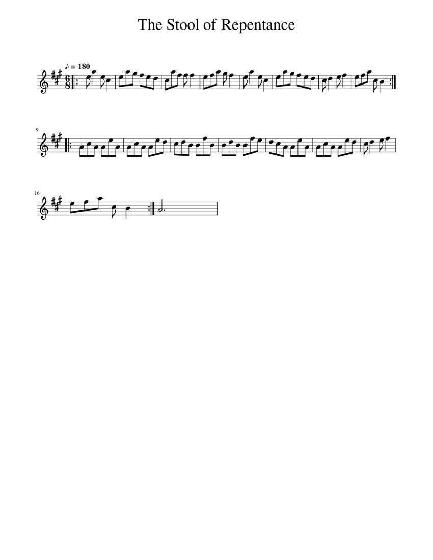 The Stool of Repentance Sheet music for Piano (Solo) | Musescore.com