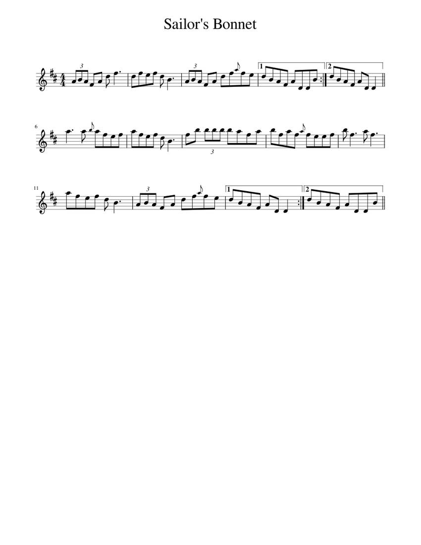 Sailor's Bonnet Sheet music for Piano (Solo) | Musescore.com