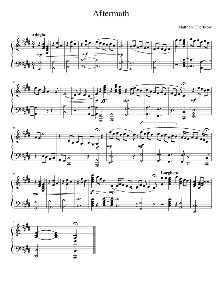 Aftermath Sheet music for Piano (Solo) Easy | Musescore.com