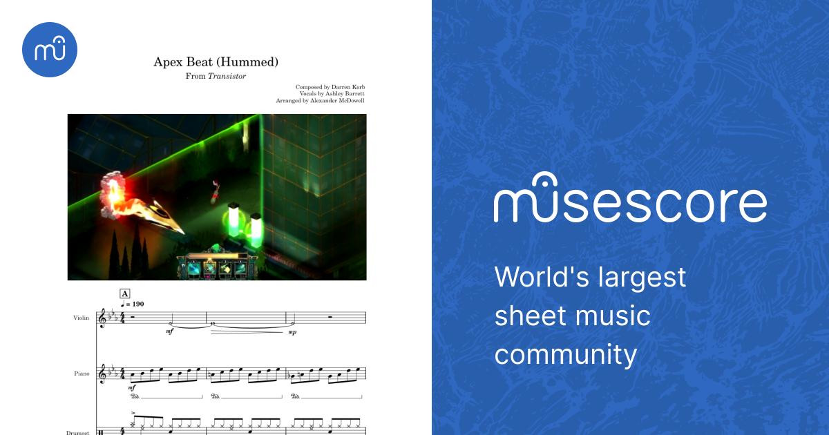 Apex Beat (Hummed) - Darren Korb | Transistor OST Sheet music for Piano ...