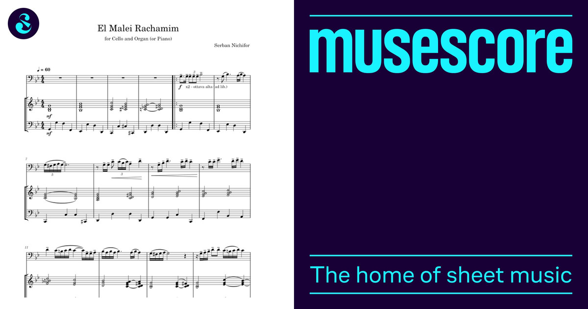 El Malei Rachamim - Serban Nichifor Sheet music for Piano, Cello (Solo ...