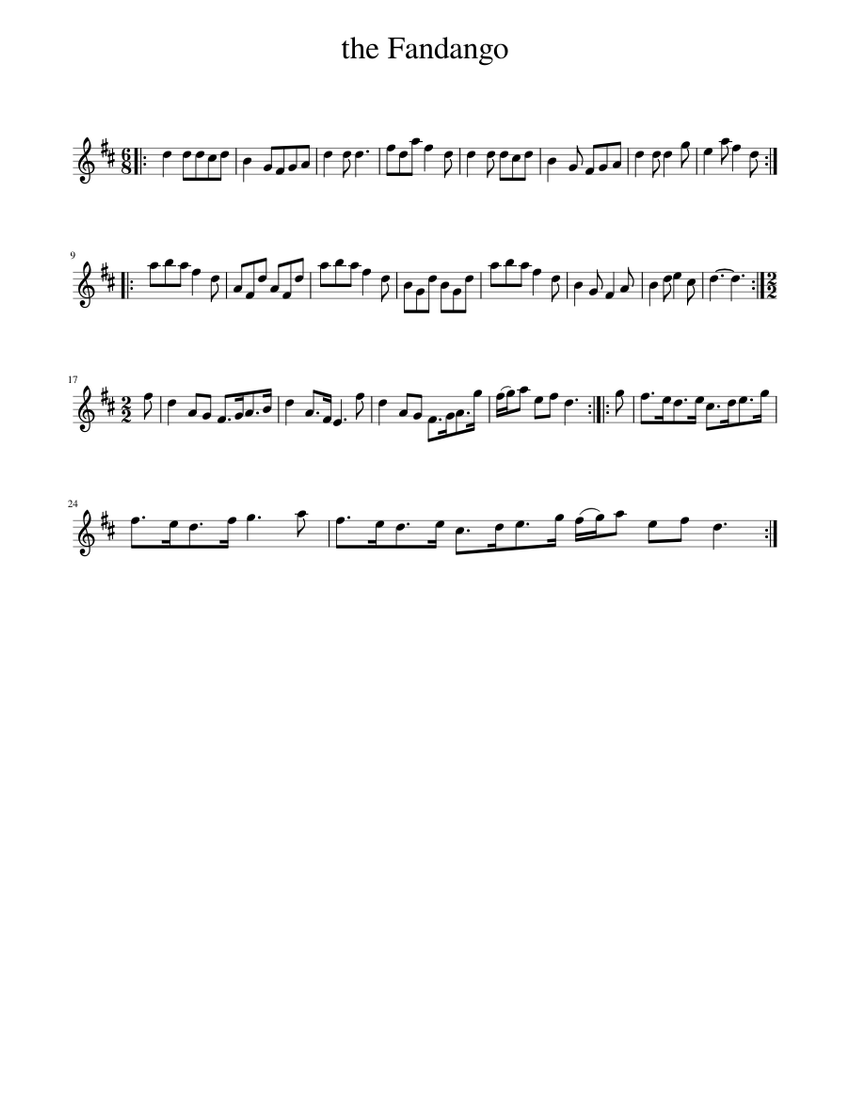 the Fandango Sheet music for Piano (Solo) | Musescore.com