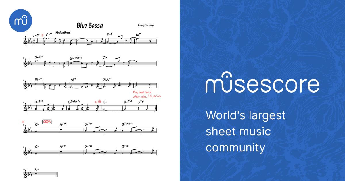 Blue Bossa (Real Book I) chords Sheet Music for Piano (Solo) easy ...