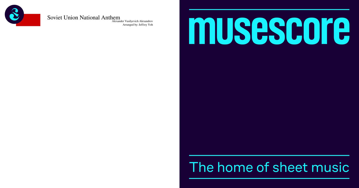 Soviet Union National Anthem Sheet Music for Trombone, Tuba, Trombone ...