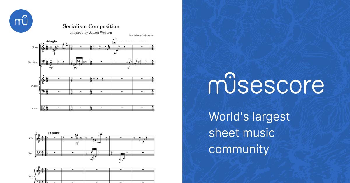 Serialism Composition 5.0 Sheet music for Piano, Oboe, Bassoon, Viola ...
