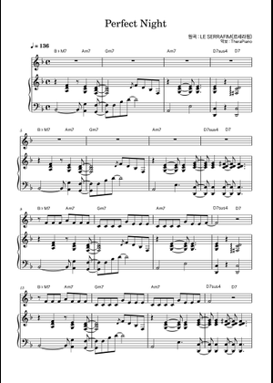 Play Official version of Perfect Night Sheet Music by LE SSERAFIM for ...