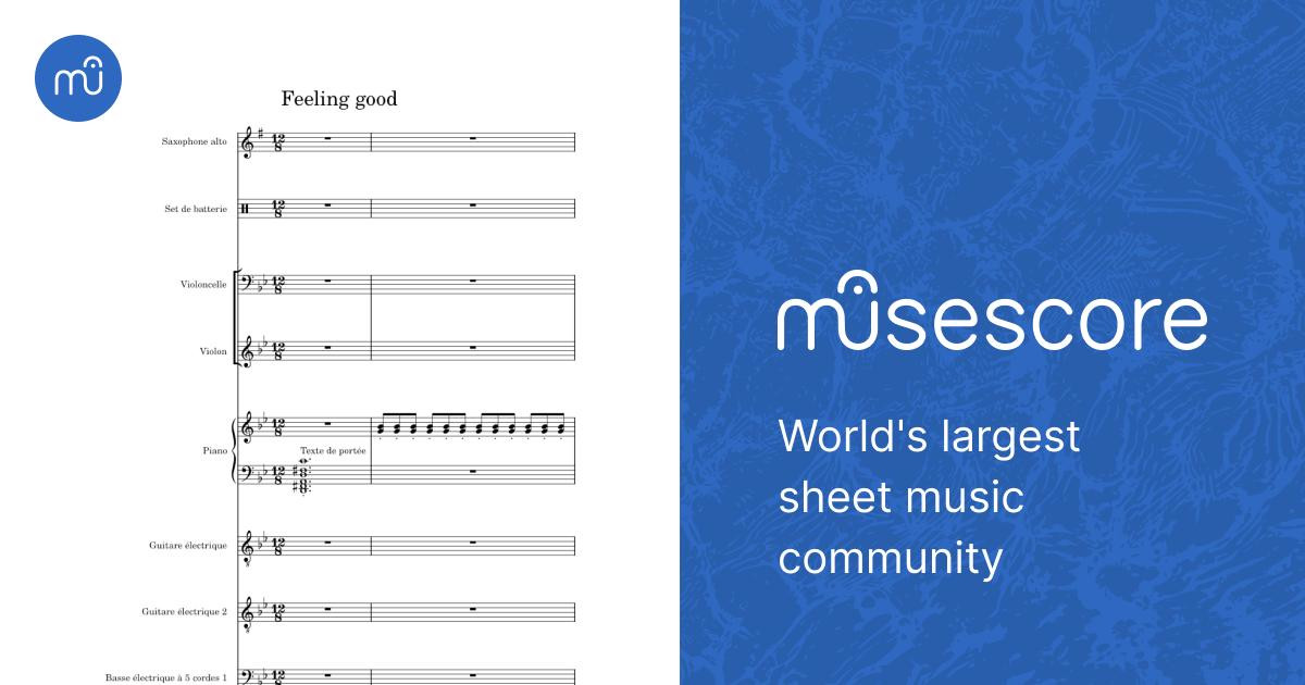 Feeling good – Muse Sheet music for Piano, Saxophone alto, Violin ...