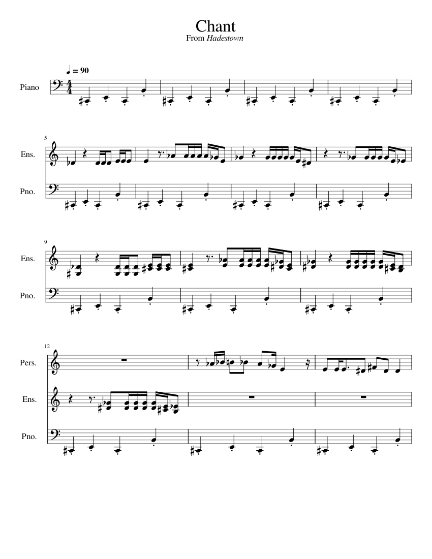 Chant Sheet Music for Piano (Mixed Ensemble) | MuseScore.com