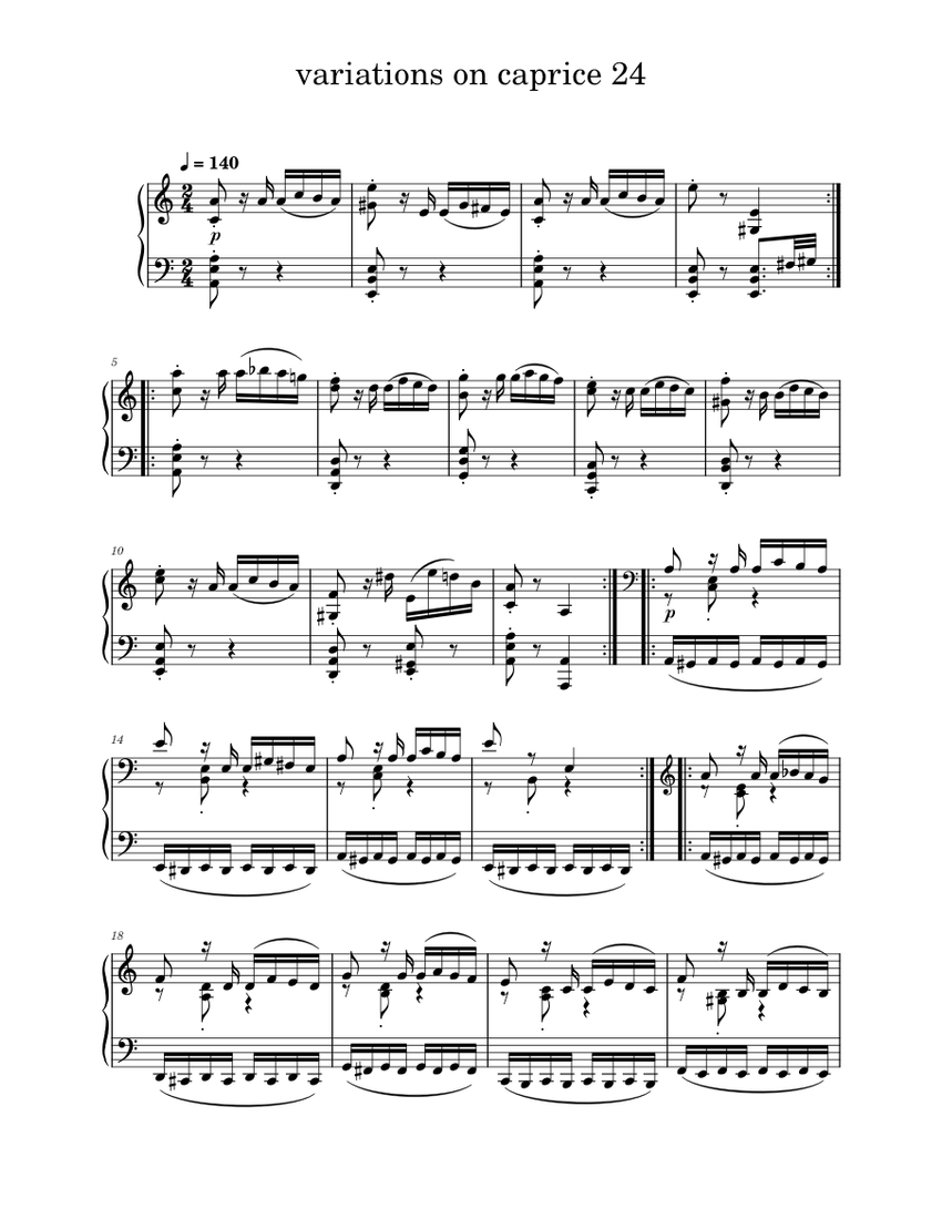 Variations on Paganini's Caprice no.24 - piano tutorial