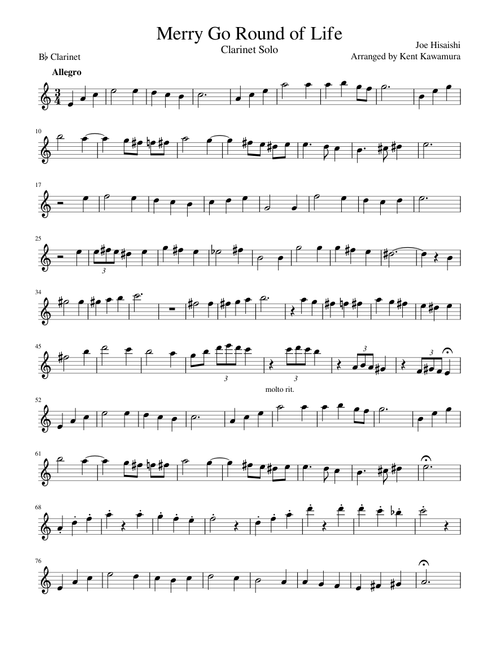 b flat clarinet notes